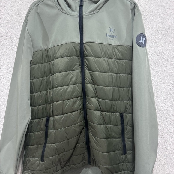Hurley | Jackets & Coats | Hurley Mens Sage Green Puffer Jacket | Poshmark